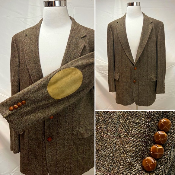 Vintage | Suits & Blazers | Vintage Austin Reed Brown Tweed Herringbone ...